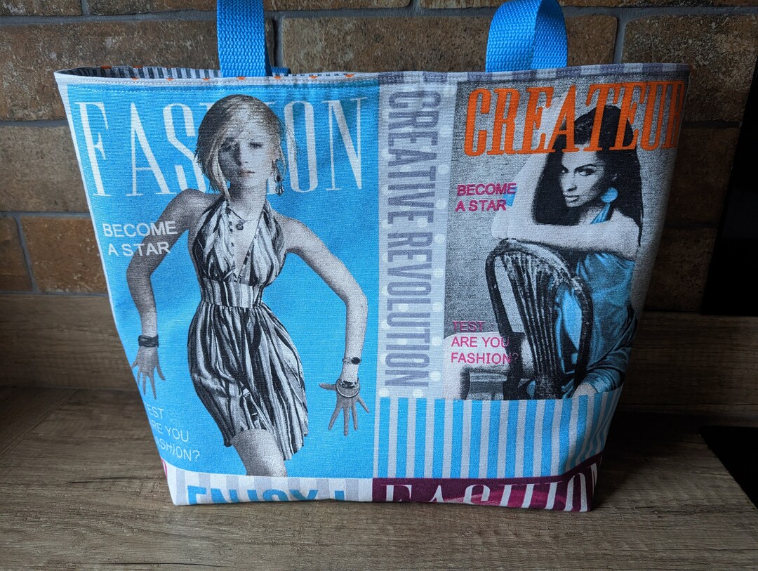 Handmade Fashion Magazine Style Shopping Bag - Etsy