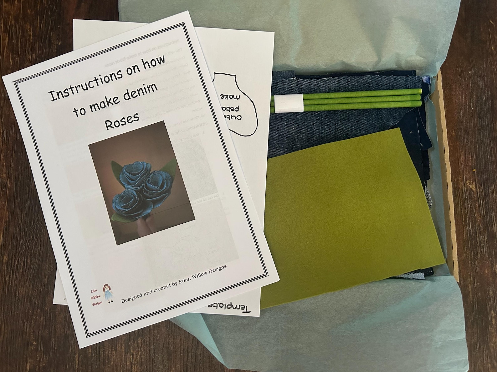 Denim Flower Kit: DIY No Sew Upcycled Bouquet - Etsy