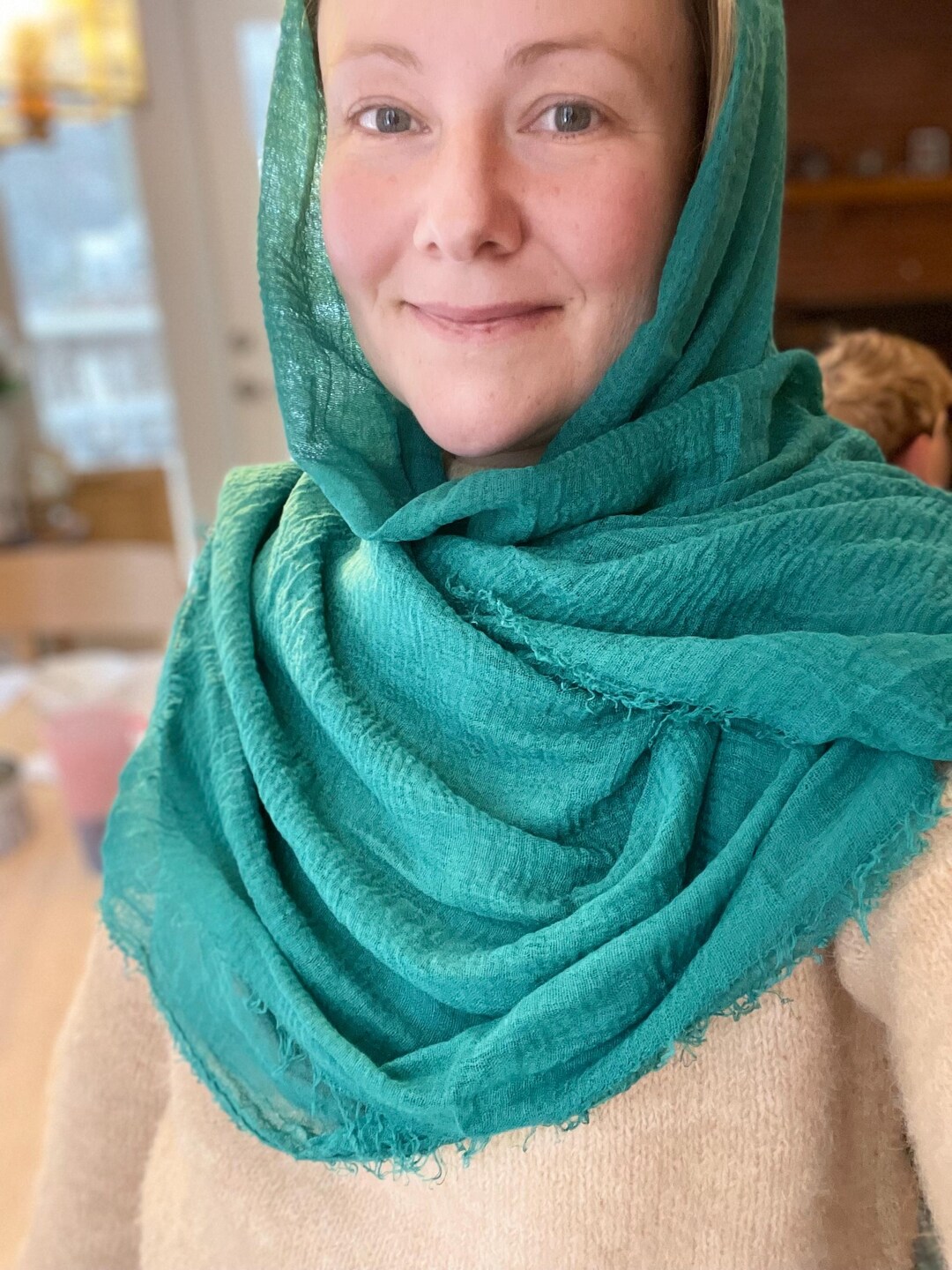 Evergreen | Orthodox Head Covering | Soft Gauze Scarf: Lightweight ...