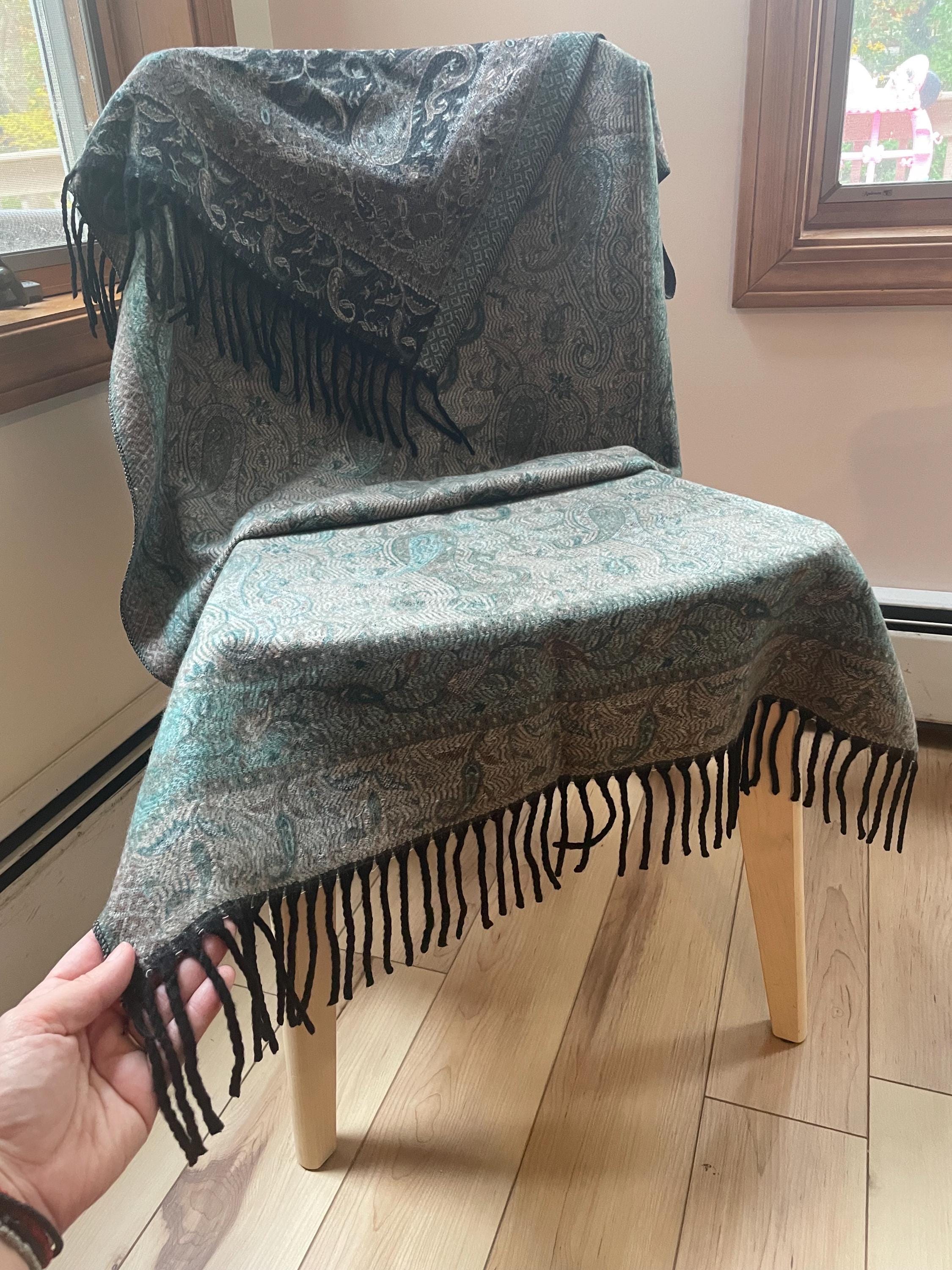 Cashmere Super Soft Wool Winter Scarf, Paisley Jacquard Shawl, Floral ...