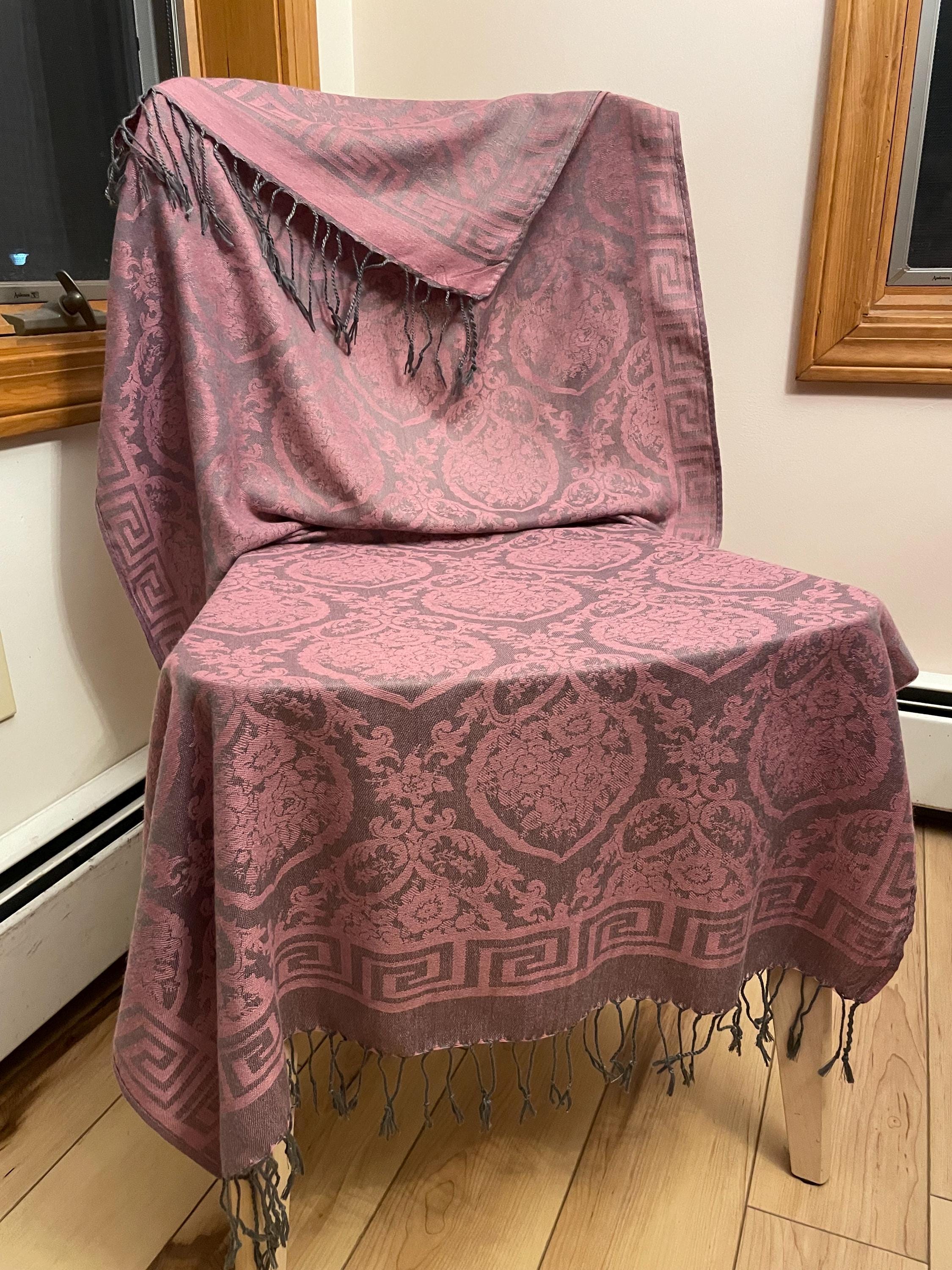 Colorful Pashmina Scarf - 10+ Colors - Flowers, Vines, Greek Key ...