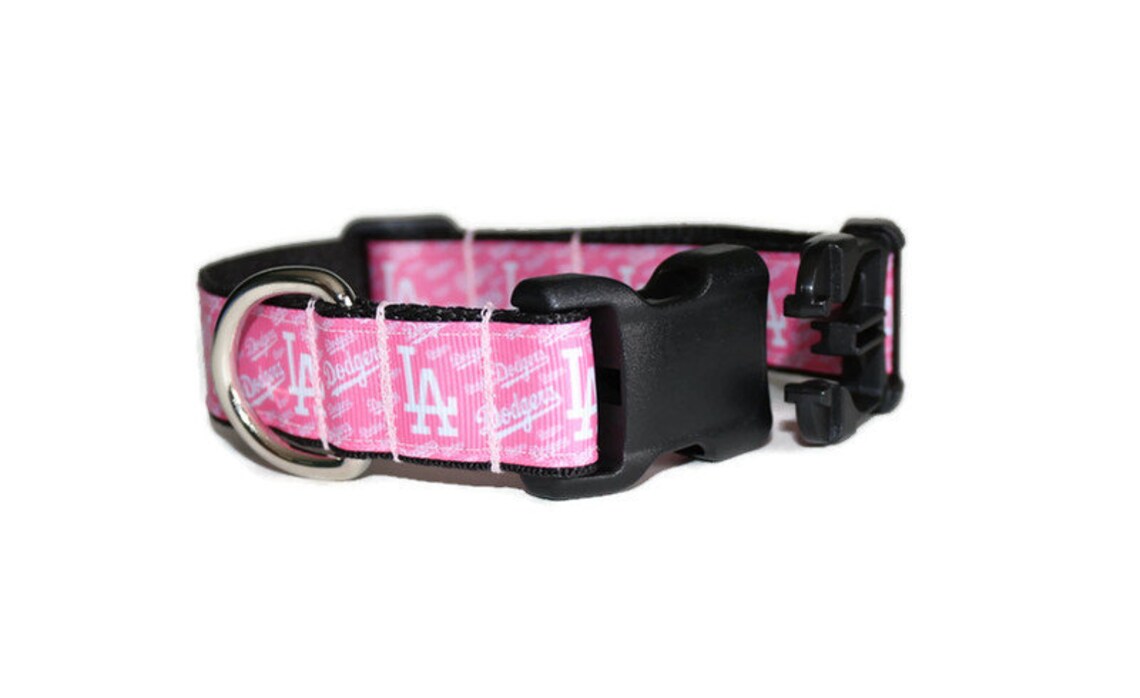 LA Dodgers Inspired Dog Collarpink Dodgers Dog Collarboy | Etsy