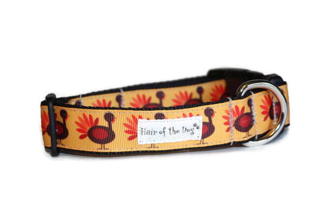 Turkey Trot Dog Collar,handmade Dog Collar,thanksgiving Dog Collar ...