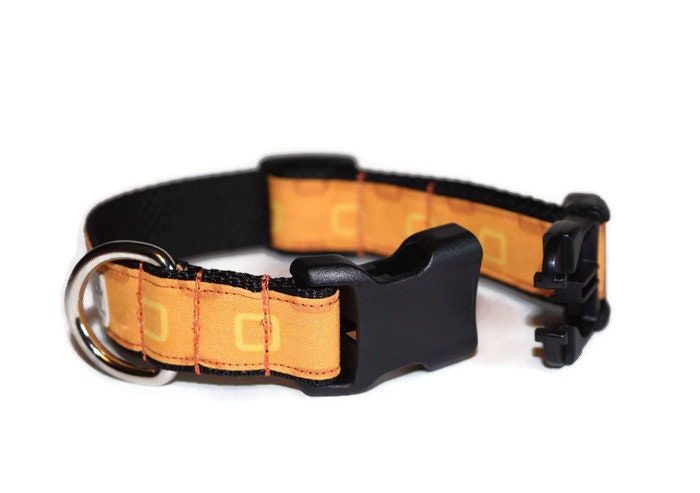 Orange Square Dots Dog Collar,orange Dog Collar,handmade Dog Collar ...