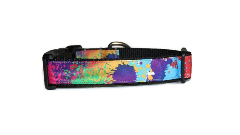 Colorful Splotches Dog Collar,dog Collar,boy Dog Collar,girl Dog Collar ...