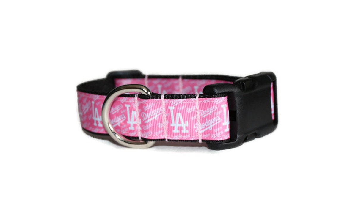 LA Dodgers Inspired Dog Collarpink Dodgers Dog Collarboy | Etsy