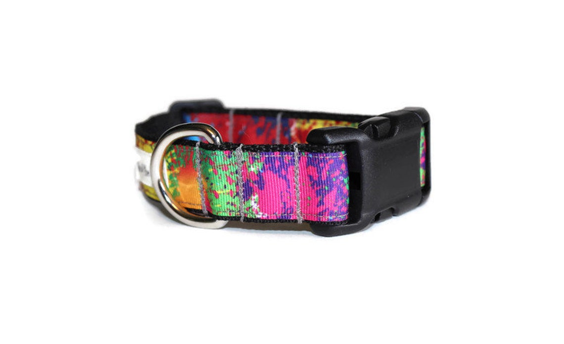 Colorful Splotches Dog Collardog Collarboy Dog Collargirl - Etsy