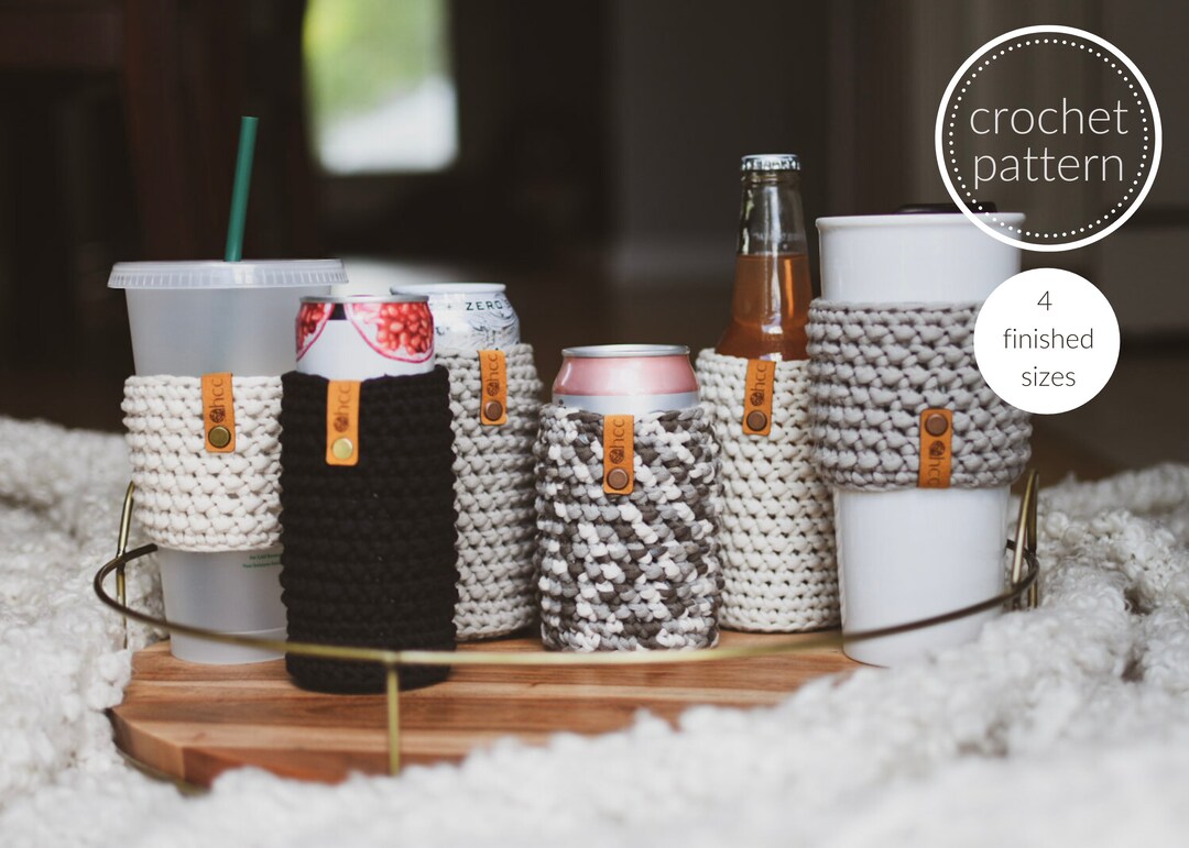 Crochet Pattern | Cozy Pattern | Hot & Cold Drink Cozy | Herringbone ...