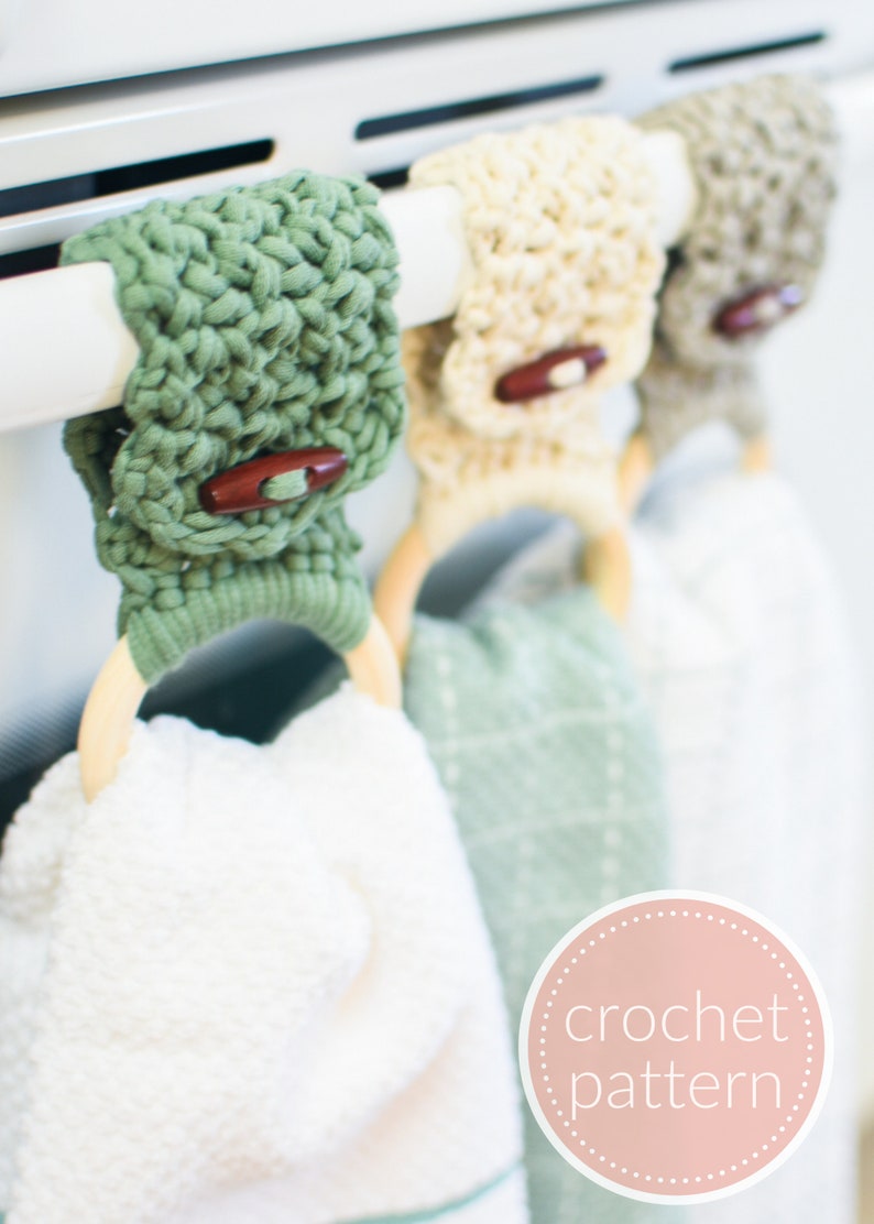 Crochet Pattern | Towel Holder Pattern | Kitchen Towel Holder Pattern ...