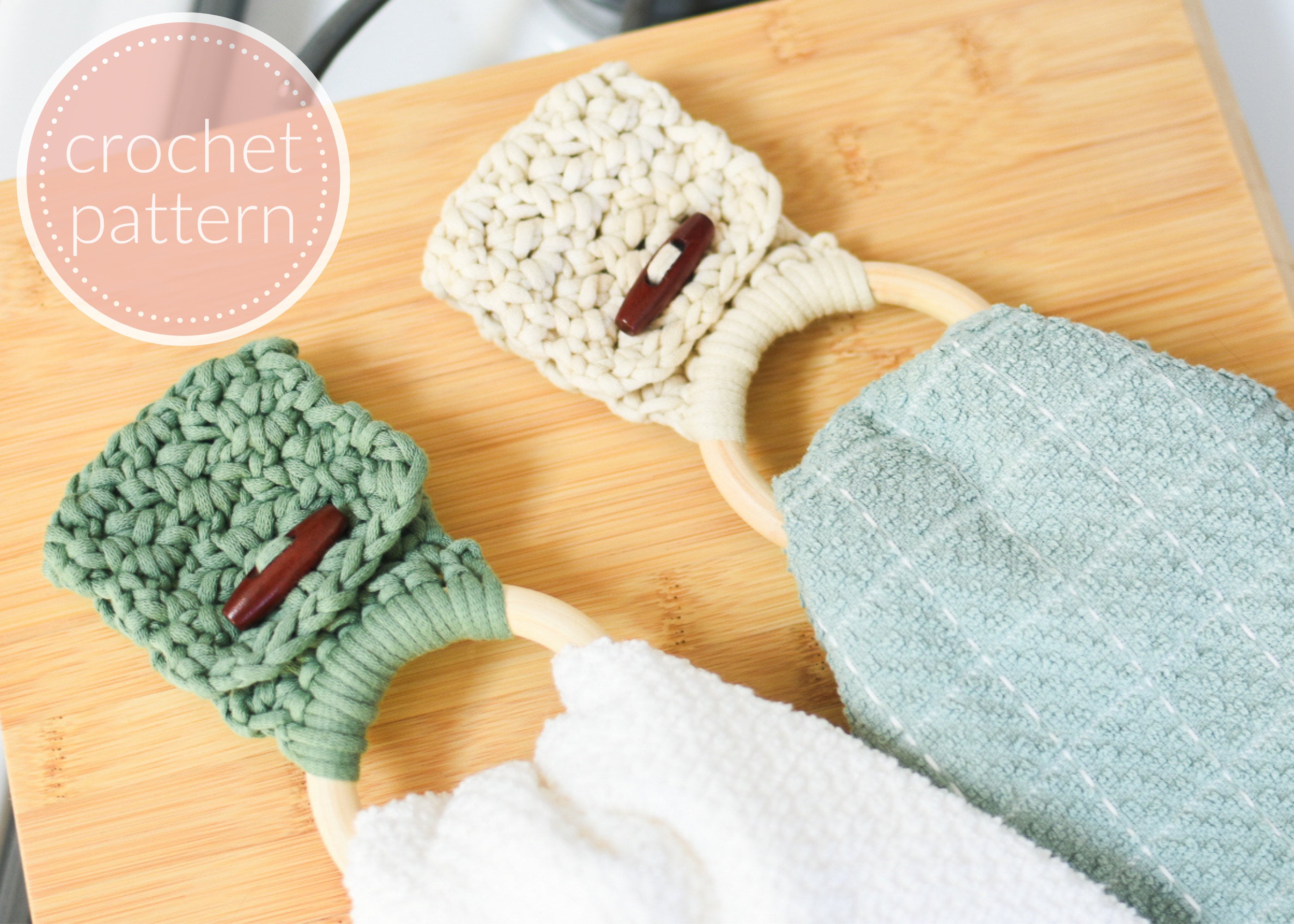 Crochet Pattern | Towel Holder Pattern | Kitchen Towel Holder Pattern ...