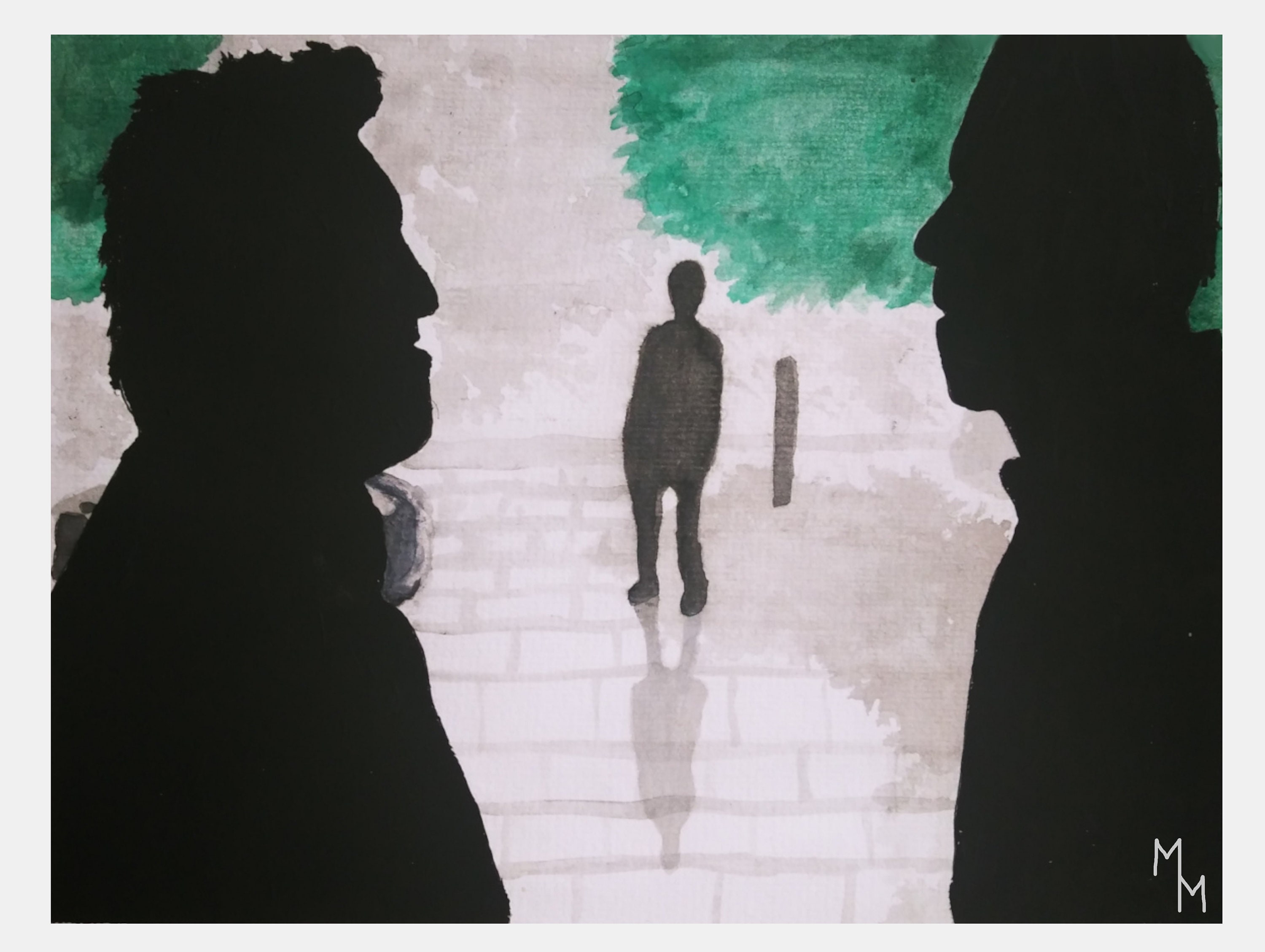 Shaun and Ed Silhouette Digital Print - Etsy