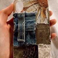 Fabric Patchwork Phone Case, Denim Patchwork, Phone Case, Boho Phone Case, Hippie Phone Case ...