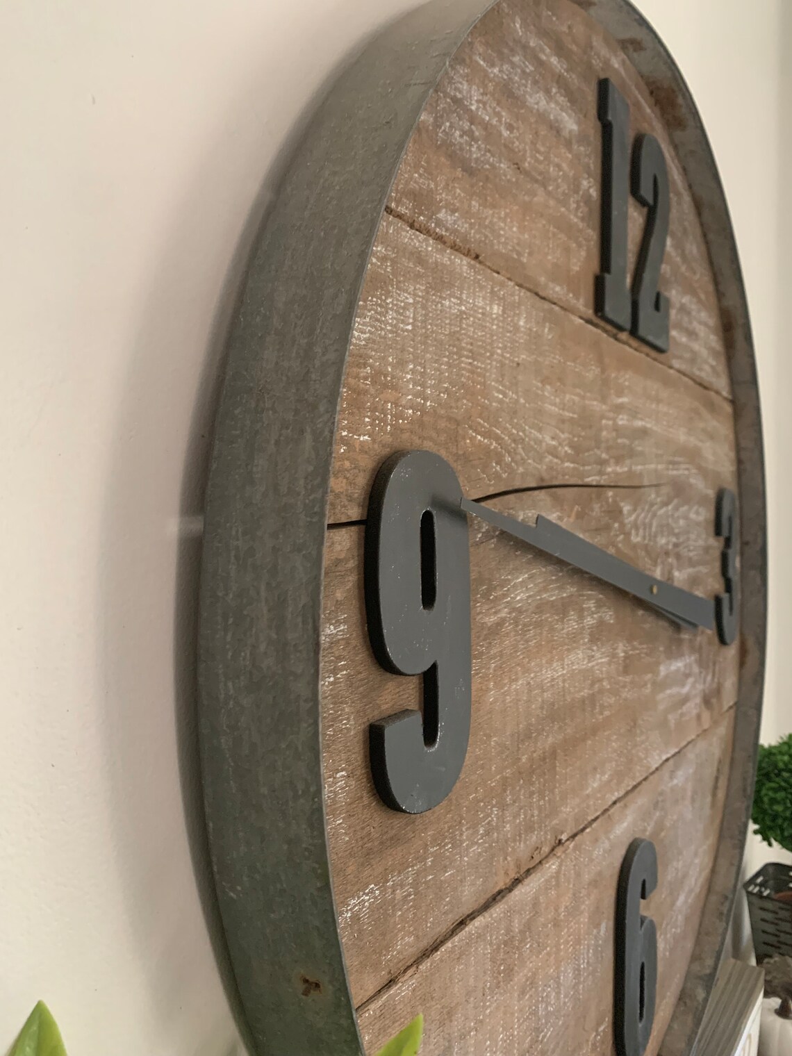 Handmade Rustic Farmhouse Clock. Rustic Barn Wood and Rustic Wine ...