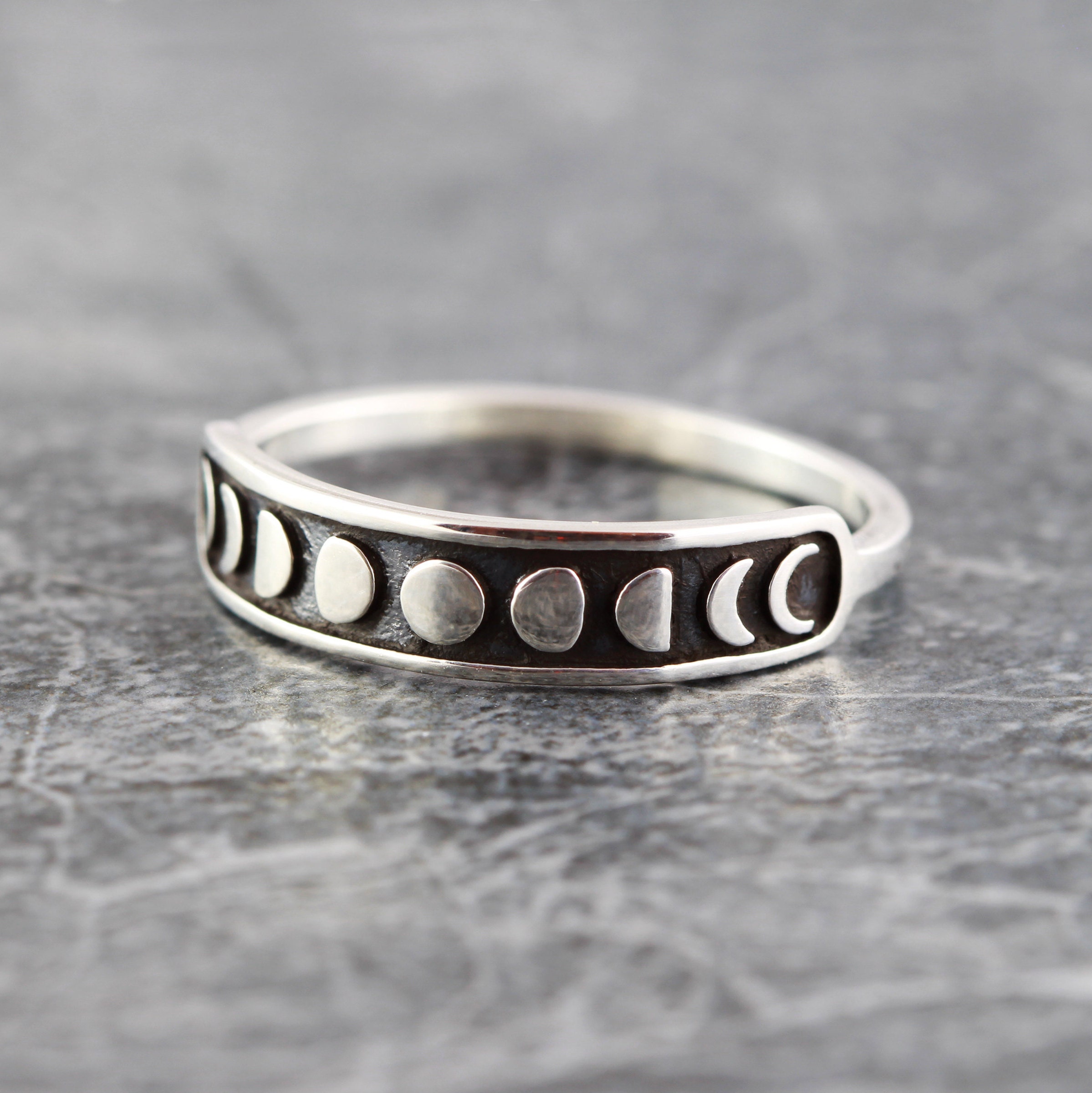 Moon Phase Ring Moon Ring Celestial Ring Silver Ring - Etsy