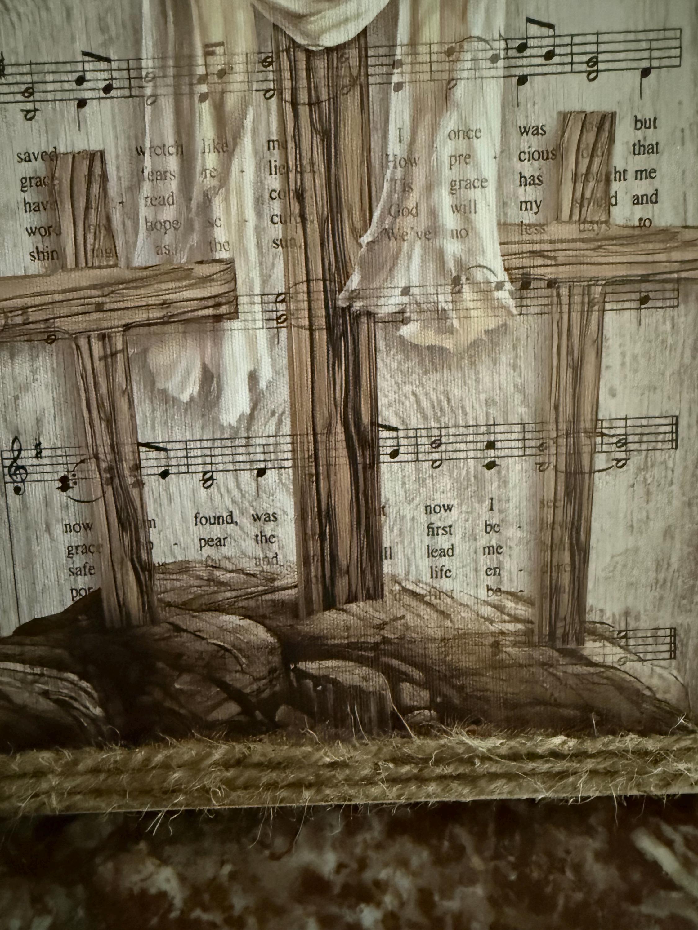 Amazing Grace Canvas Print, Twine Wrapped Wall Decor (9x12) - Etsy