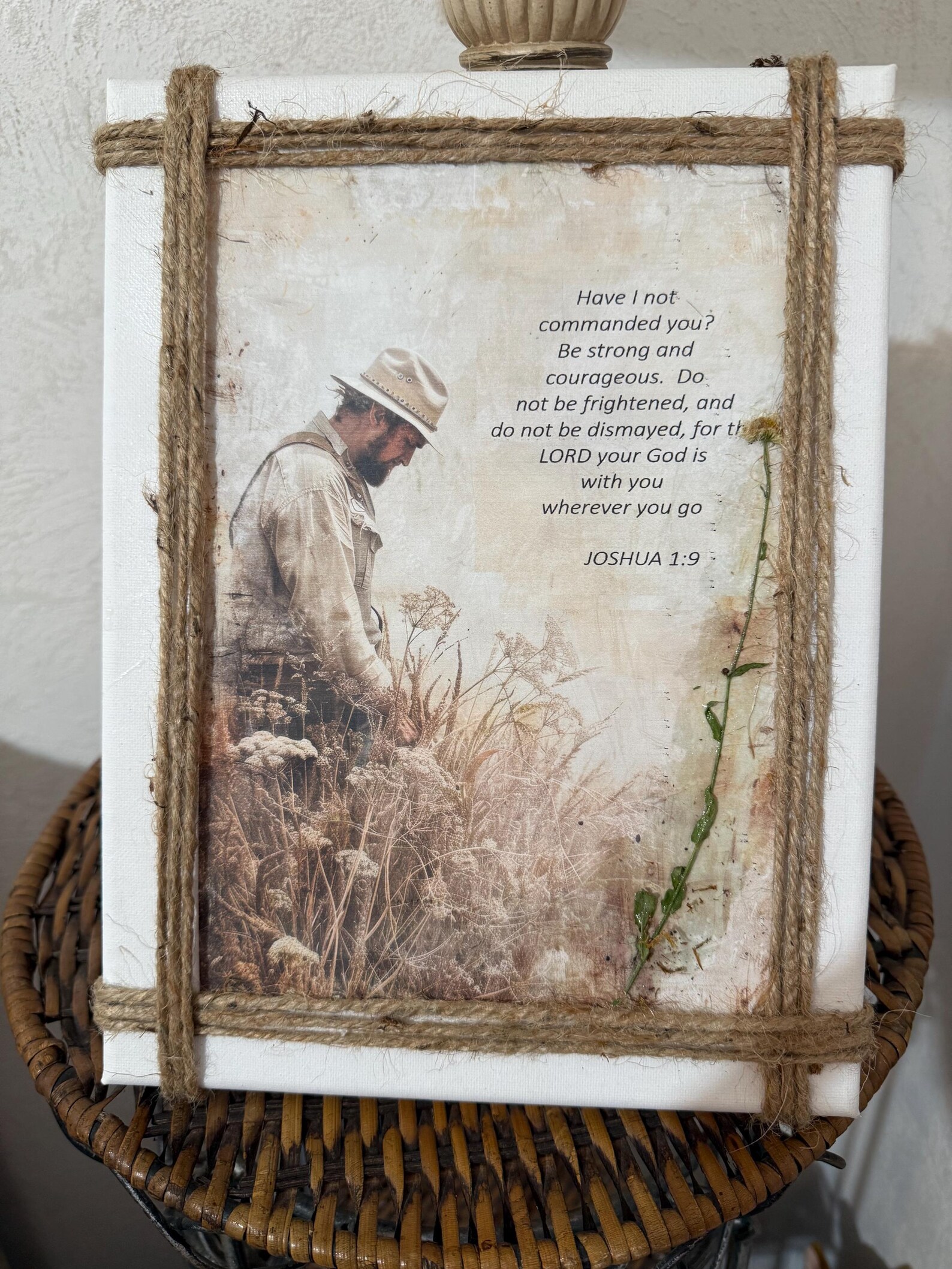 Canvas Have I Not Commanded You? Prairie Farmer - Etsy