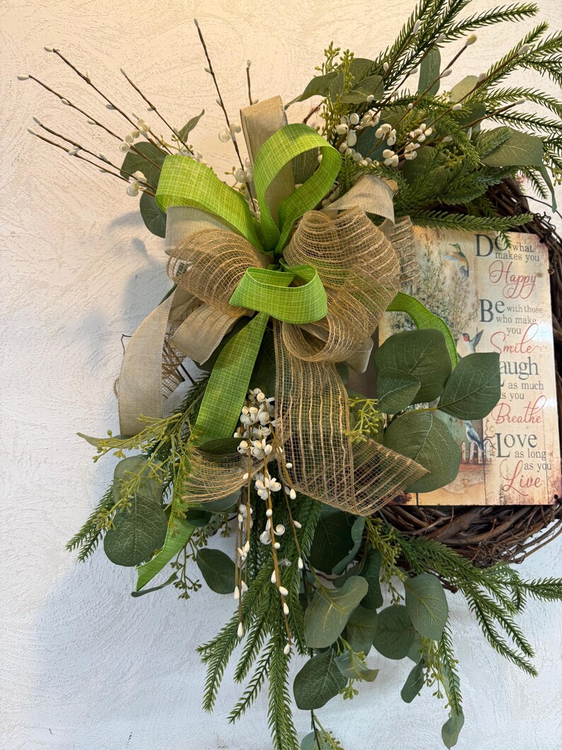 Do What Makes You Happy Metal Sign Grapevine Wreath - Etsy