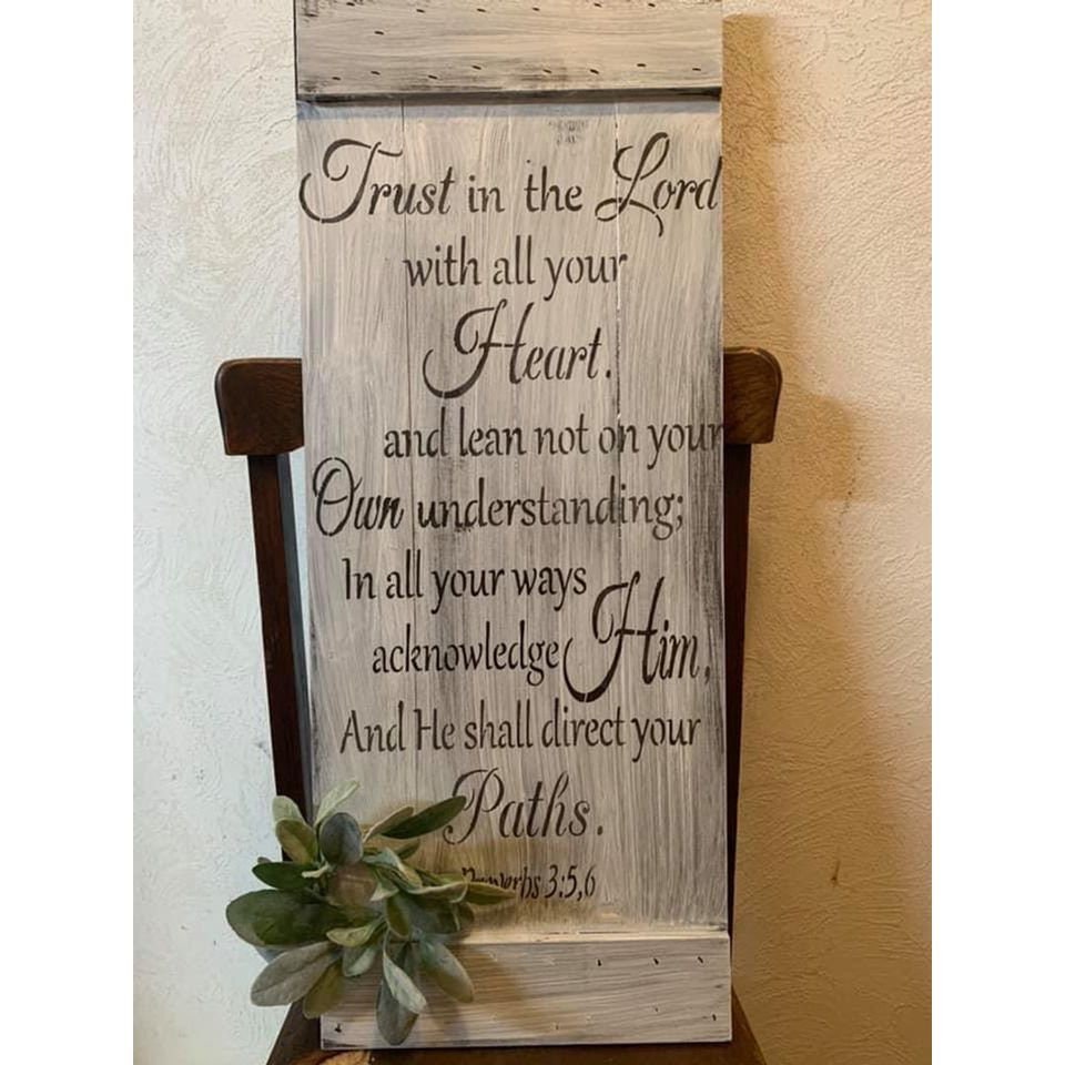 Trust in the Lord Wood Sign - Etsy