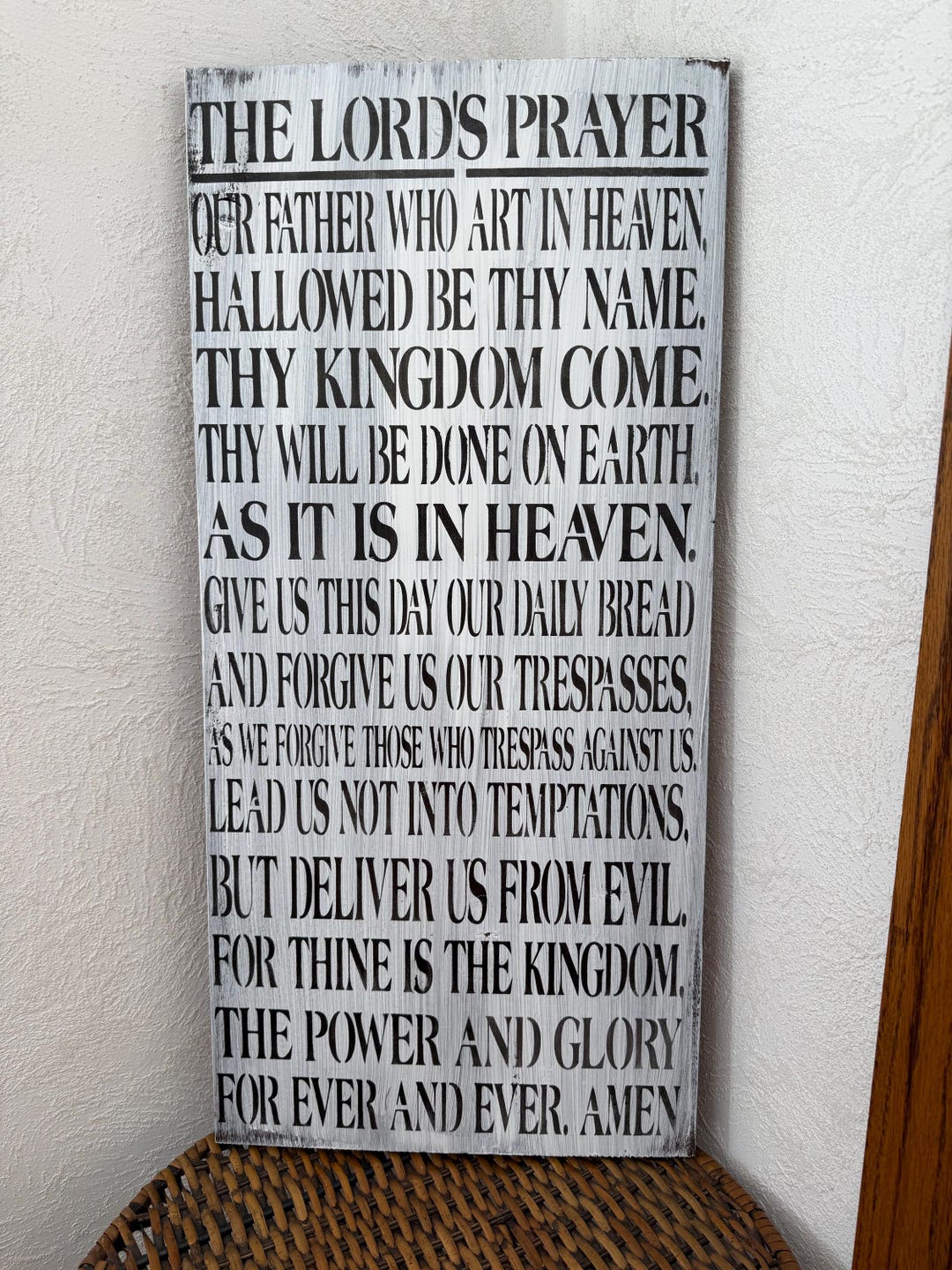 Our Father Who Art in Heaven Lords Prayer Wood Sign - Etsy