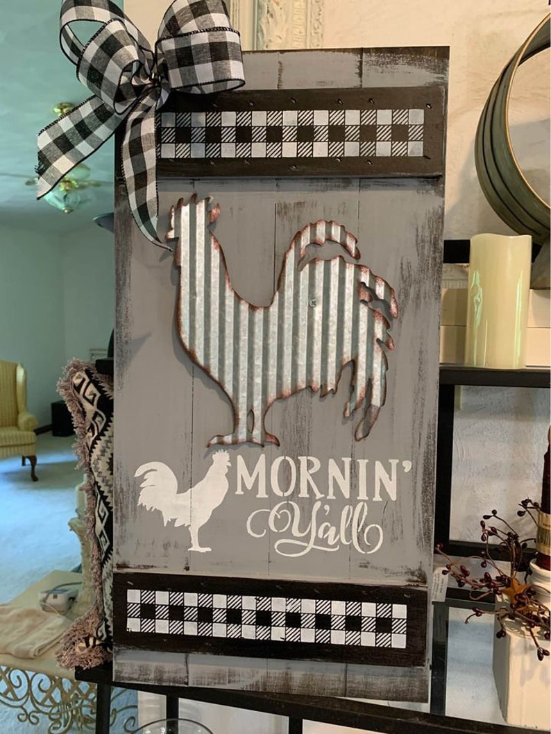 Farm Animal Welcome Signs (cows, Pigs, and Chickens) Moring Yall - Etsy