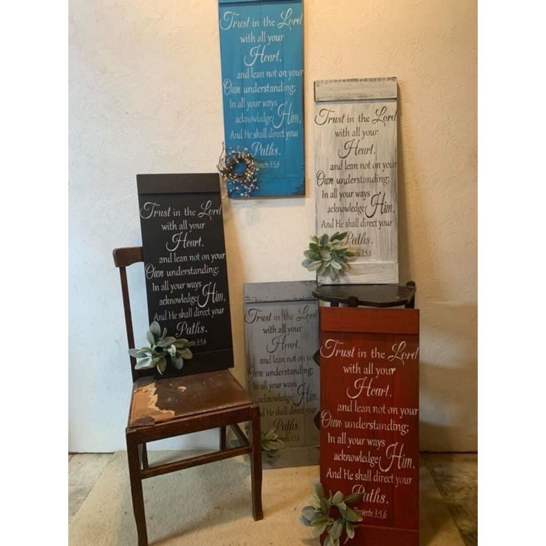 Trust in the Lord Wood Sign - Etsy