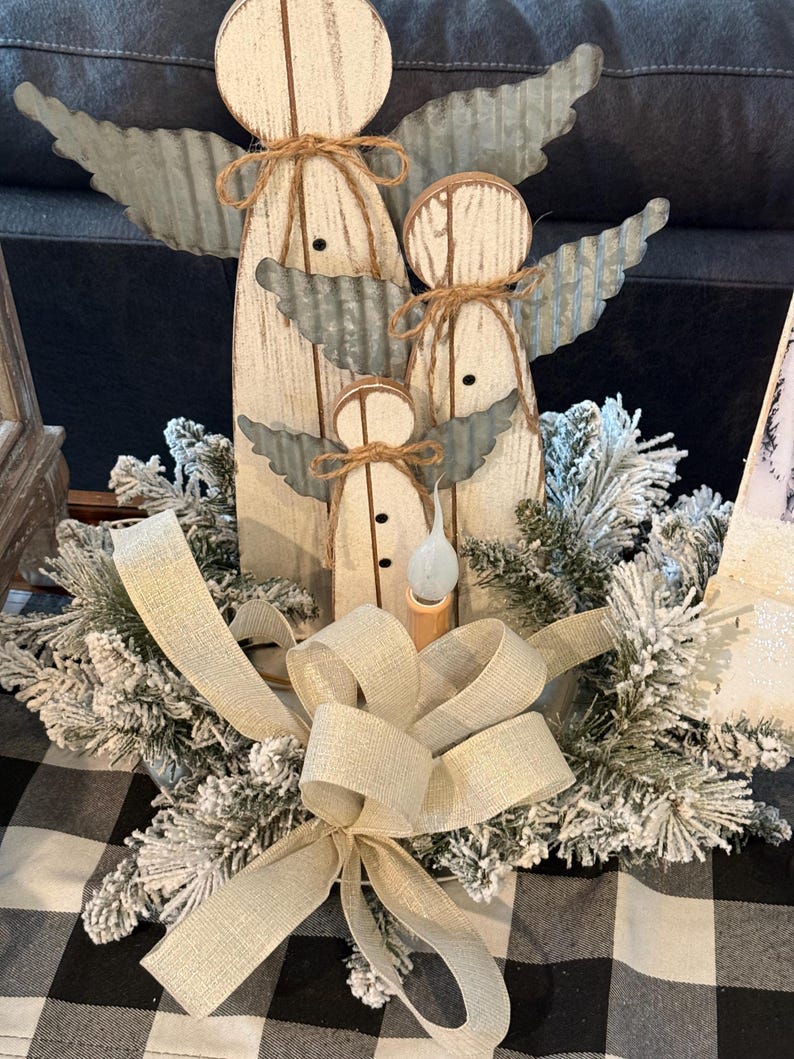 Heavenly Lighted Angel Arrangement - Etsy