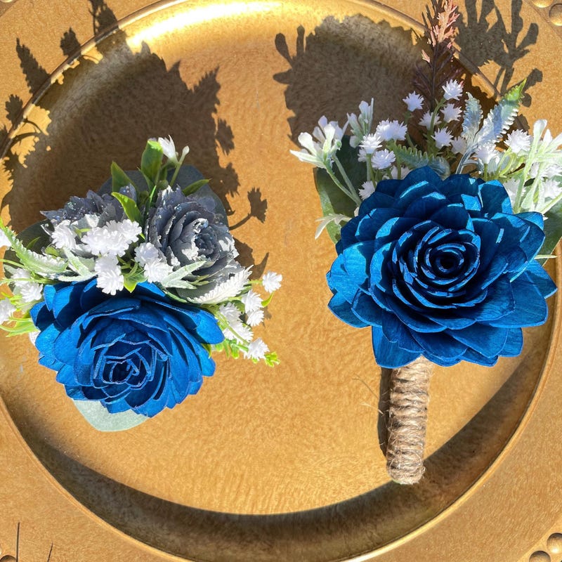 Royal Blue Corsage - Etsy