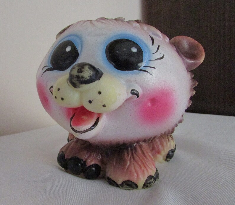 Vintage Cute Rubber Bear Toy, Soft Rubber Bear Toy, Baby Bath Toy ...