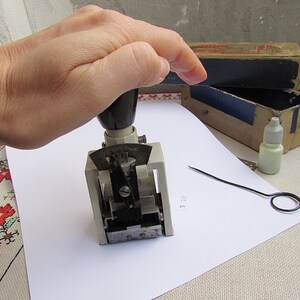 Vintage Date Stamp in Original Box, Vintage Automatic Numbering Machine ...