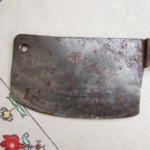 Vintage Meat Cleaver ‘70s, Massive Butcher Knife, Primitive Meat ...