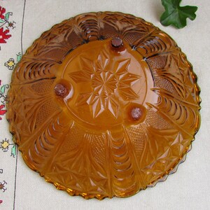 Vintage Colored Glass Plate, Brown Glass Plate, Vintage Cake Tray ...