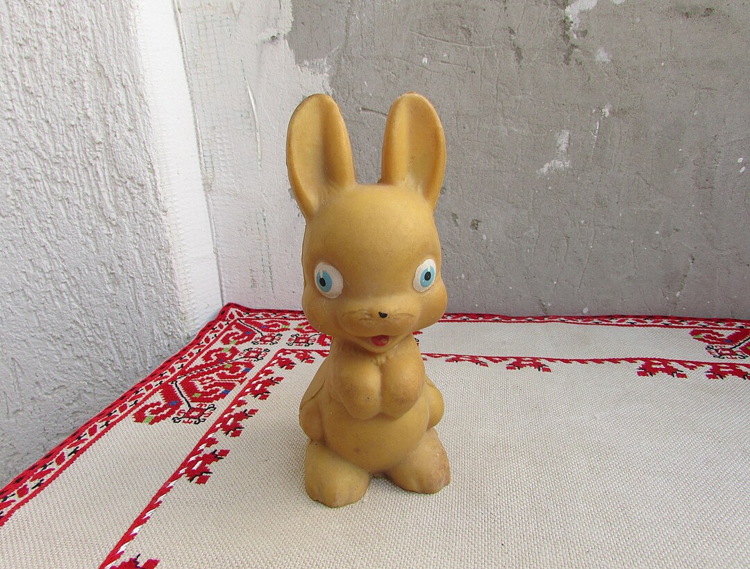 Vintage Cute Rubber Rabbit Toy, Soft Rubber Rabbit Toy, Baby Bath Toy ...