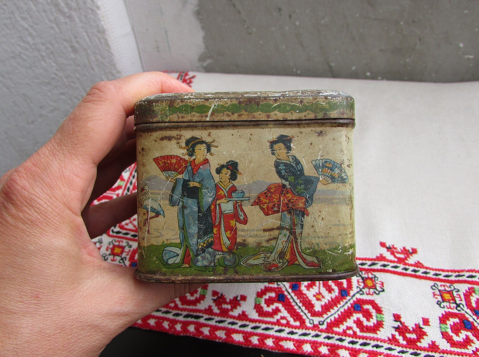 Vintage Tin Hardware Box with Lid Sheet Metal Box 2 Old Tin | Etsy