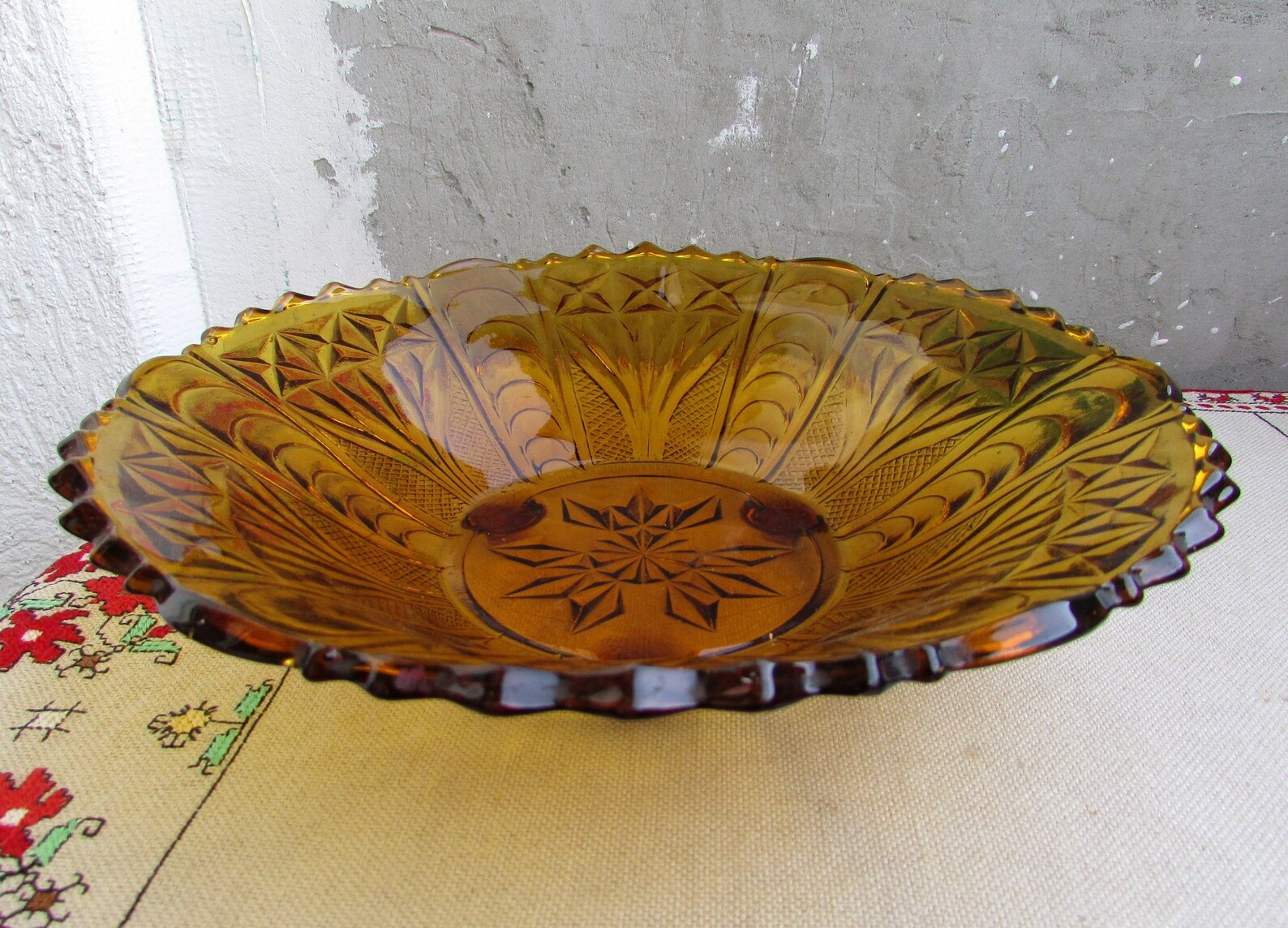 Vintage Colored Glass Plate Brown Glass Plate Vintage Cake | Etsy