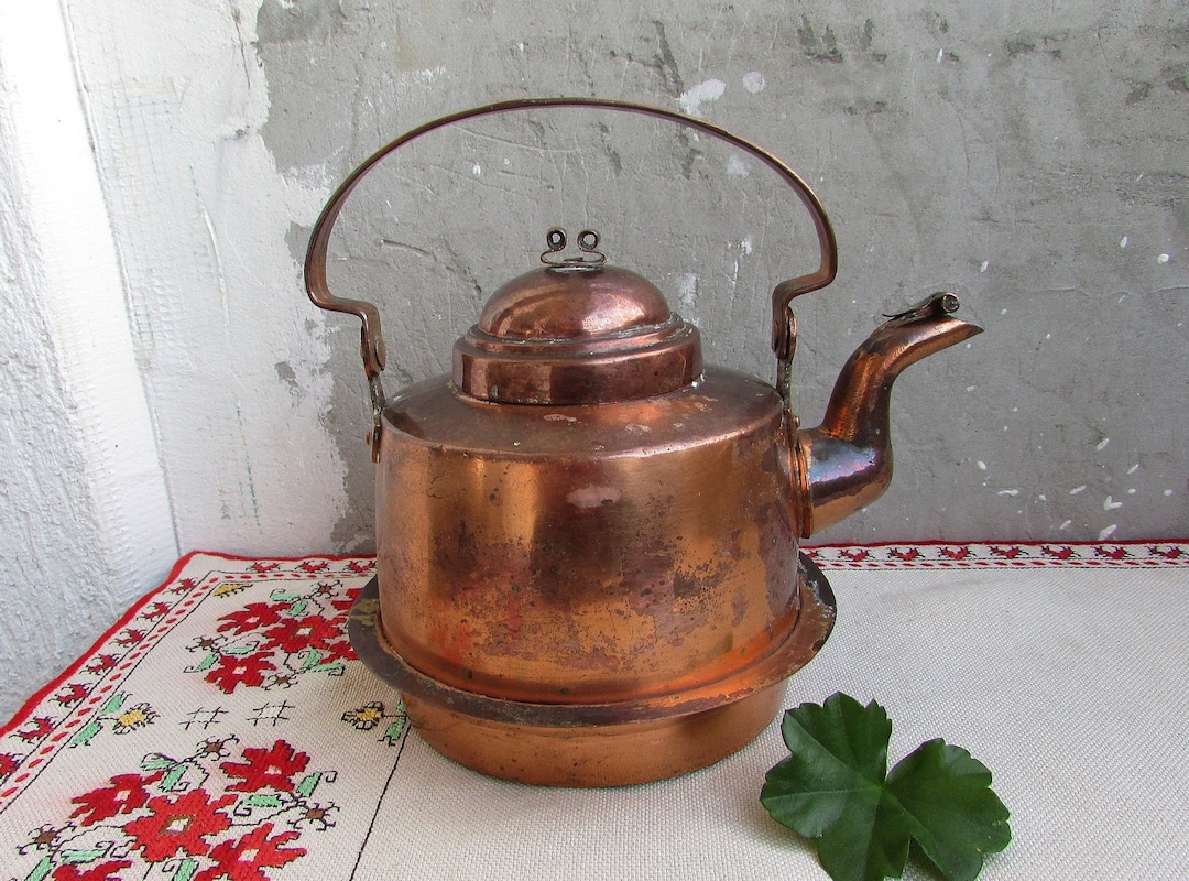 Unique Copper Teapot, Copper Kettle, Antique Copper Tea Pot, Copper Coffee Pot, Vintage ...