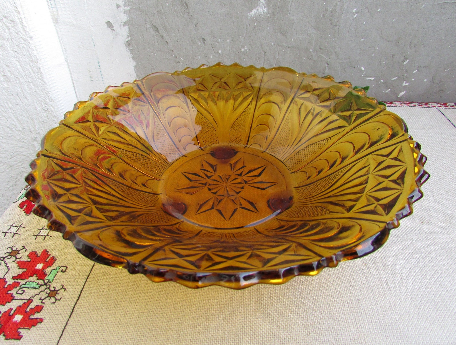 Vintage Colored Glass Plate Brown Glass Plate Vintage Cake | Etsy