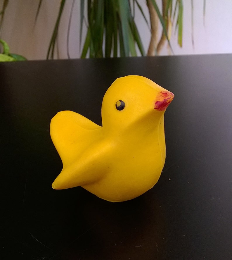 Vintage Rubber Toy 1970s Soft Rubber Yellow Pigeon Toy Baby | Etsy