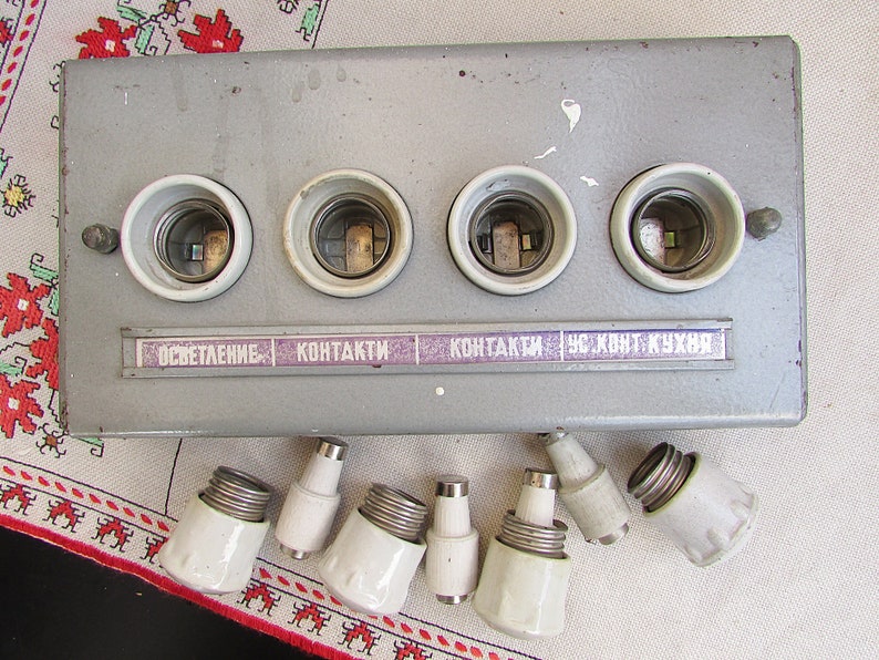 Vintage Electric Panel Set of Ceramic Fuses 1970s Old - Etsy