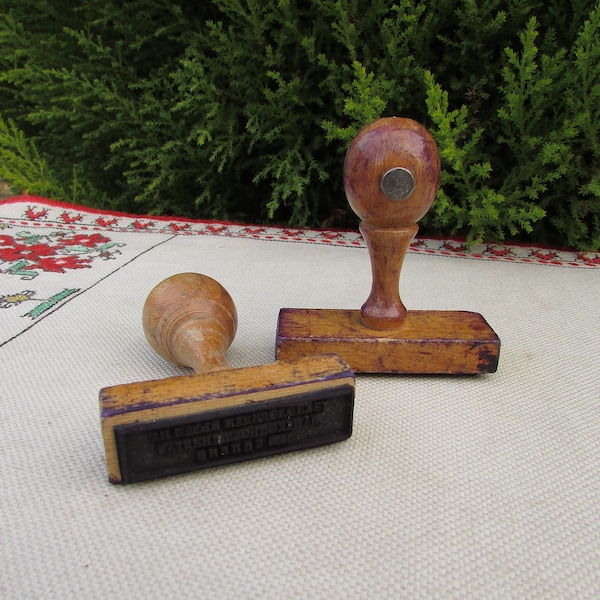 Antique Wood Rubber Stamps - Etsy