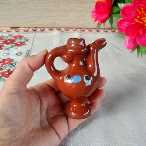 Vintage Ceramic Whistle Pitcher#2, Handmade Small Toy Flute Ocarina ...