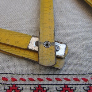Vintage Wooden Folding Ruler ‘70s, Expandable Carpenter Measurer ...