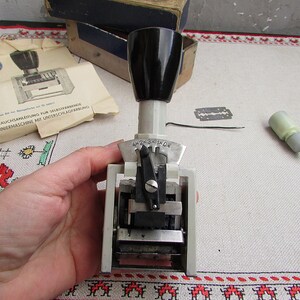 Vintage Date Stamp in Original Box, Vintage Automatic Numbering Machine ...