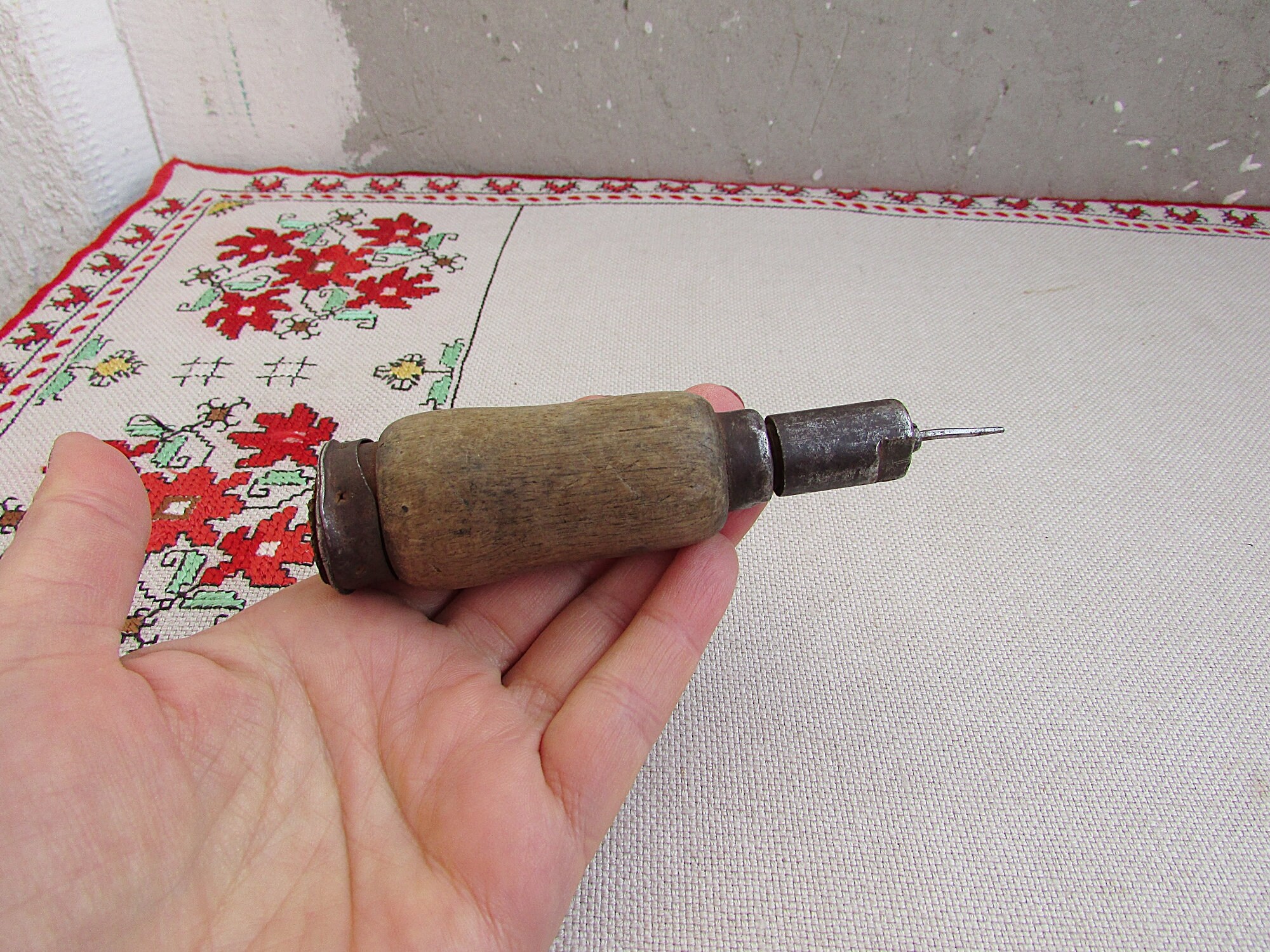 Vintage Wooden Handle Awl 1950s Sewing Awl Wood Handle Awl - Etsy