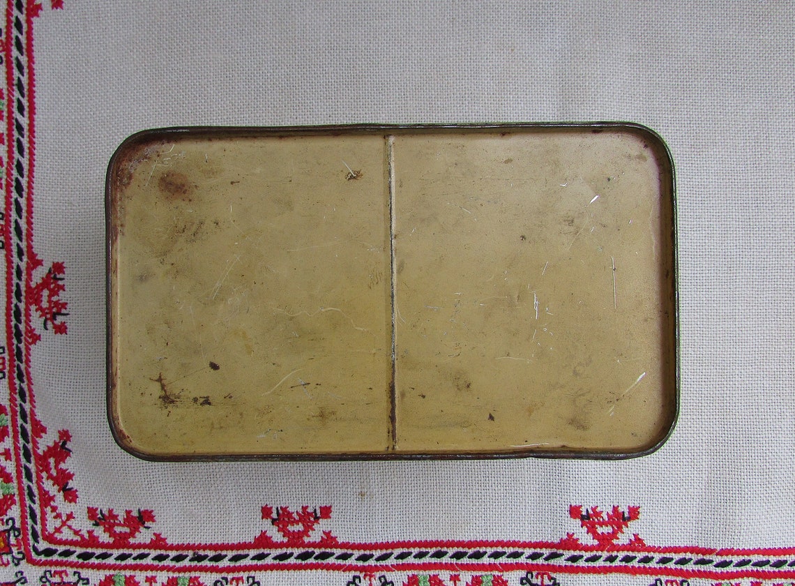 Vintage Tin Hardware Box With Lid Sheet Metal Box 2 Old Tin - Etsy