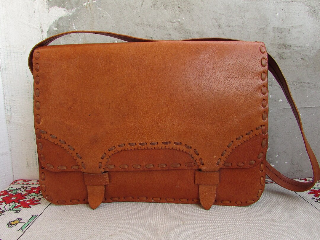 Vintage Brown Genuine Leather Shoulder Handbag, Women Brown Patent ...