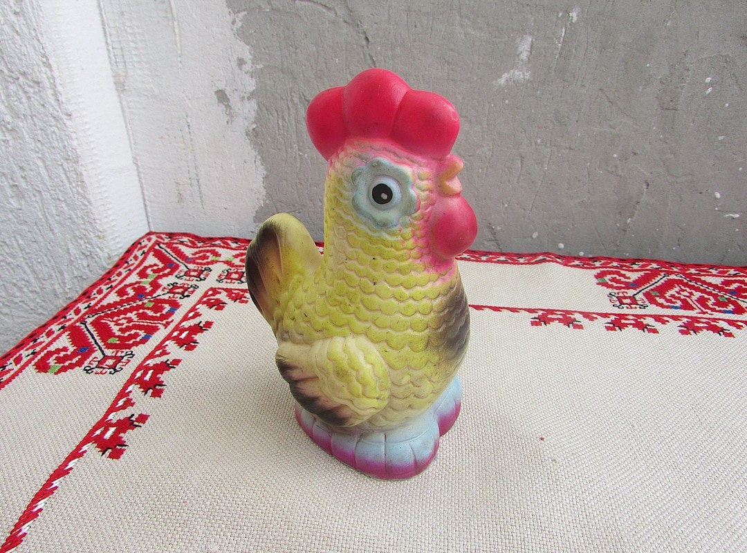 Vintage Cute Rubber Chicken Hen Toy, Soft Rubber Hen Toy, Baby Bath Toy ...