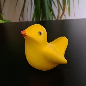 Vintage Rubber Toy 1970s, Soft Rubber Yellow Pigeon Toy, Baby Bath Toy ...