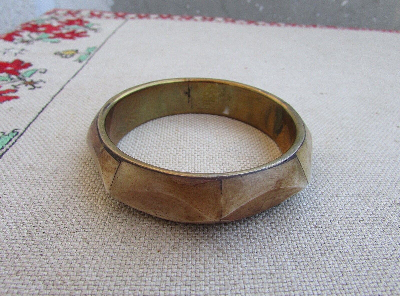 Vintage 70s Brass Bone Bangle Bracelet, Collectible Jewelry - Etsy