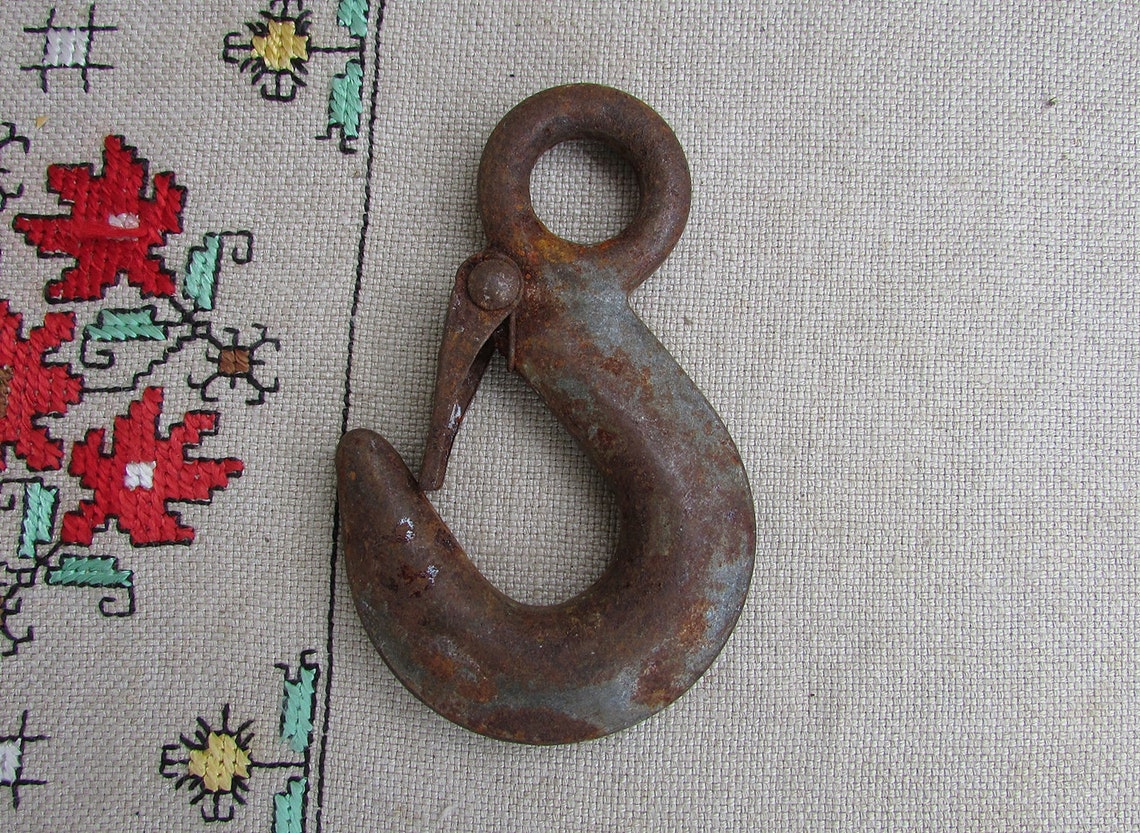 Vintage Iron Hook and Eye Metal Industrial Iron 2 Vintage | Etsy