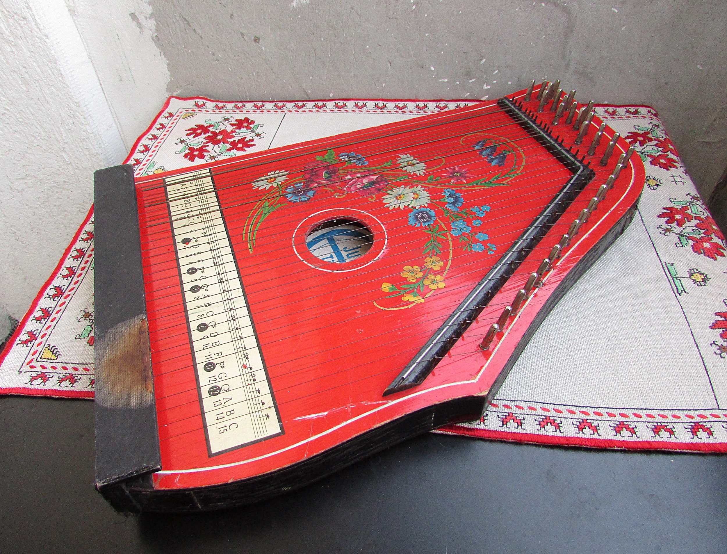 Vintage Musical String Instrument ZITHER 33 Strings German - Etsy